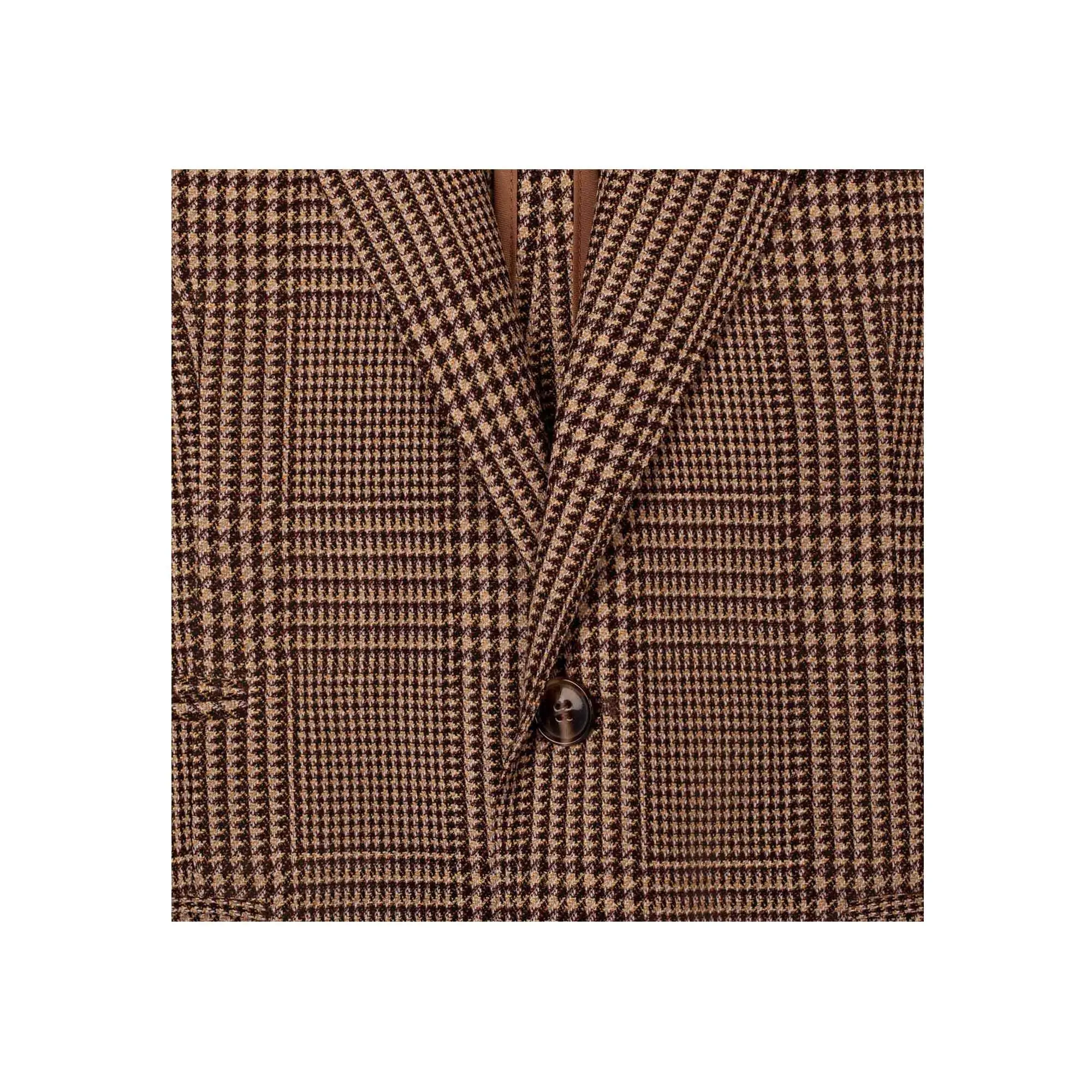 Brown Prince Of Wales Check Jacket Men's | TAILOR