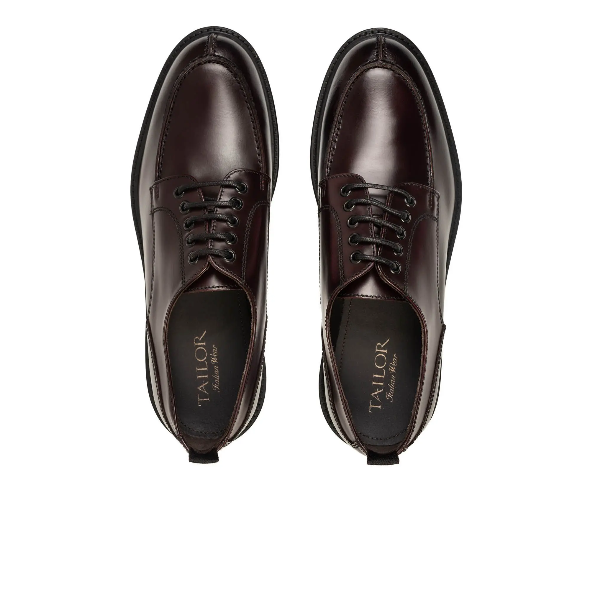 Lace Up Split Toe Burgundy Shoes