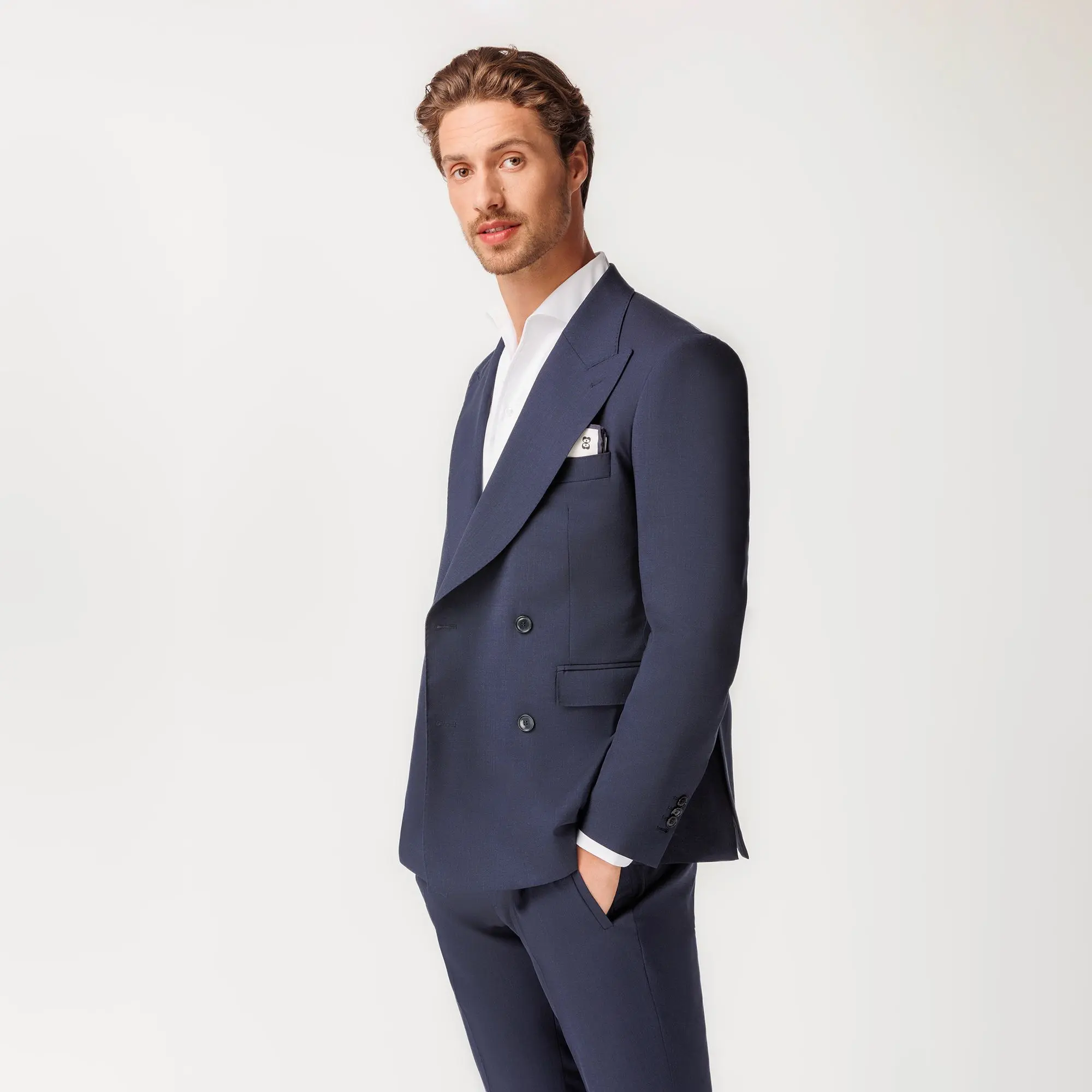 Men's Wool Double Breasted Suit Elio Evan