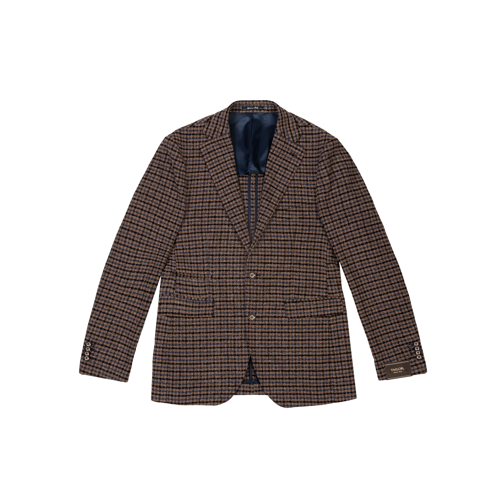 Men's Beige Check Blazer