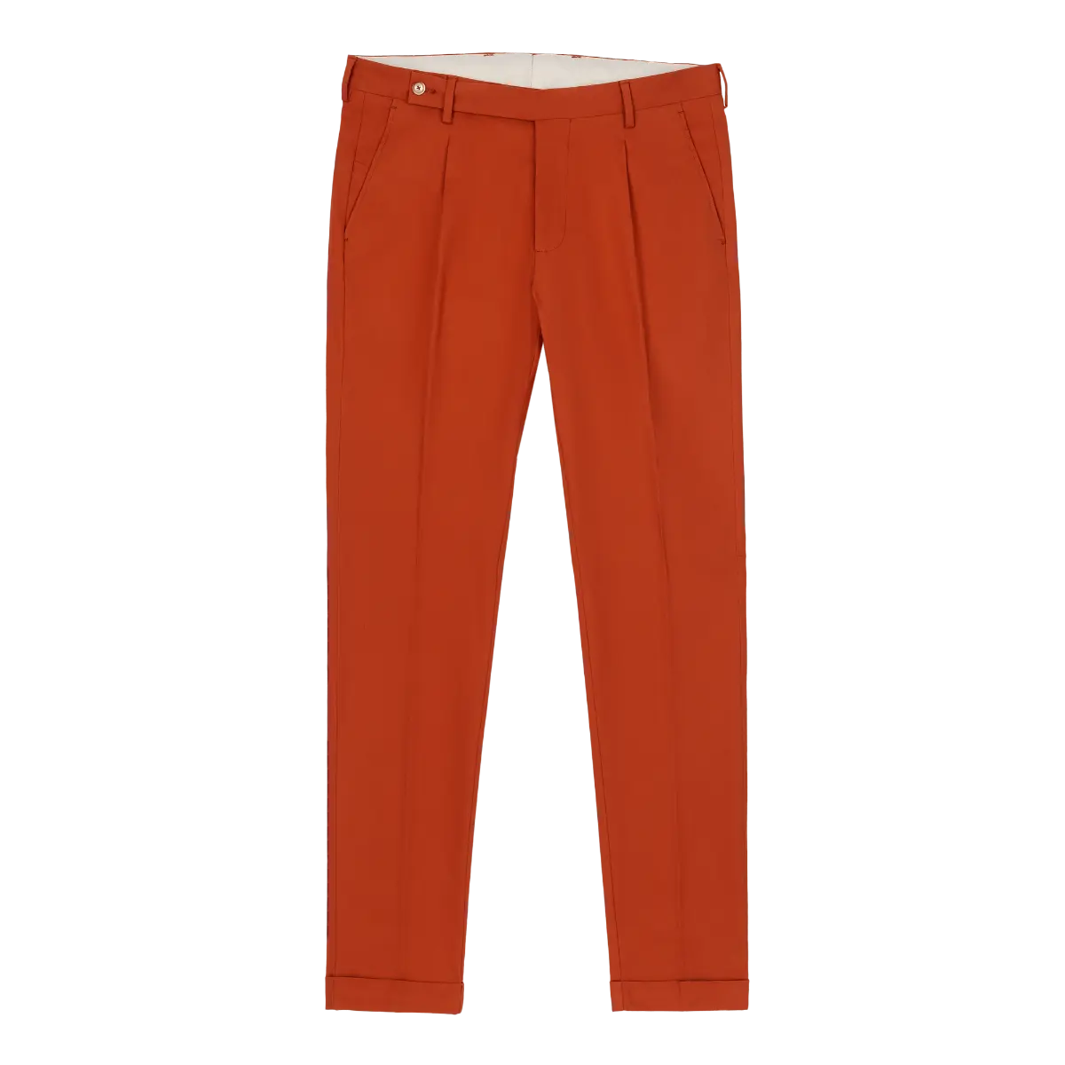 Men's Orange Cotton Pants | Tailored Menswear Online